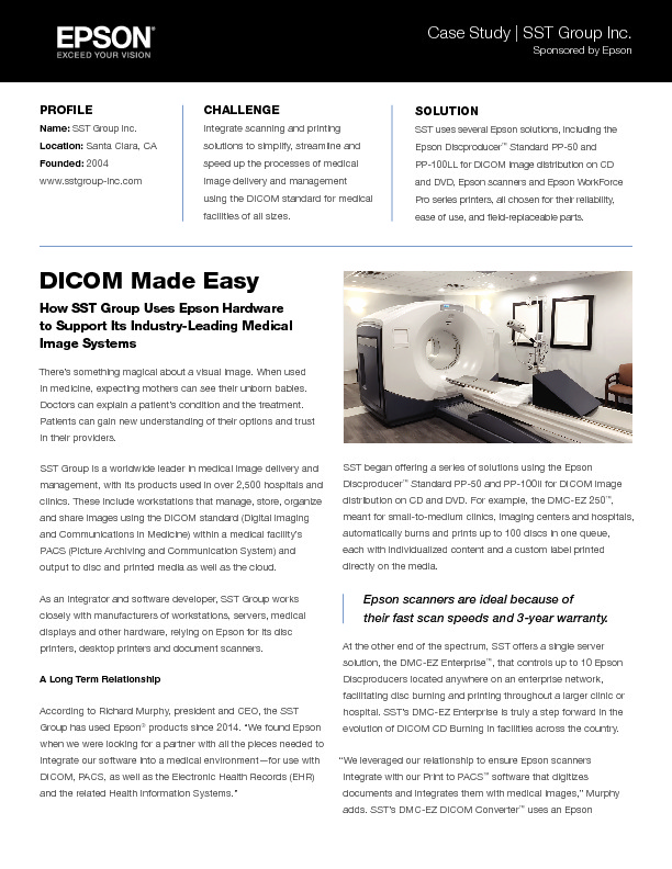 DICOM Made Easy | Epson US