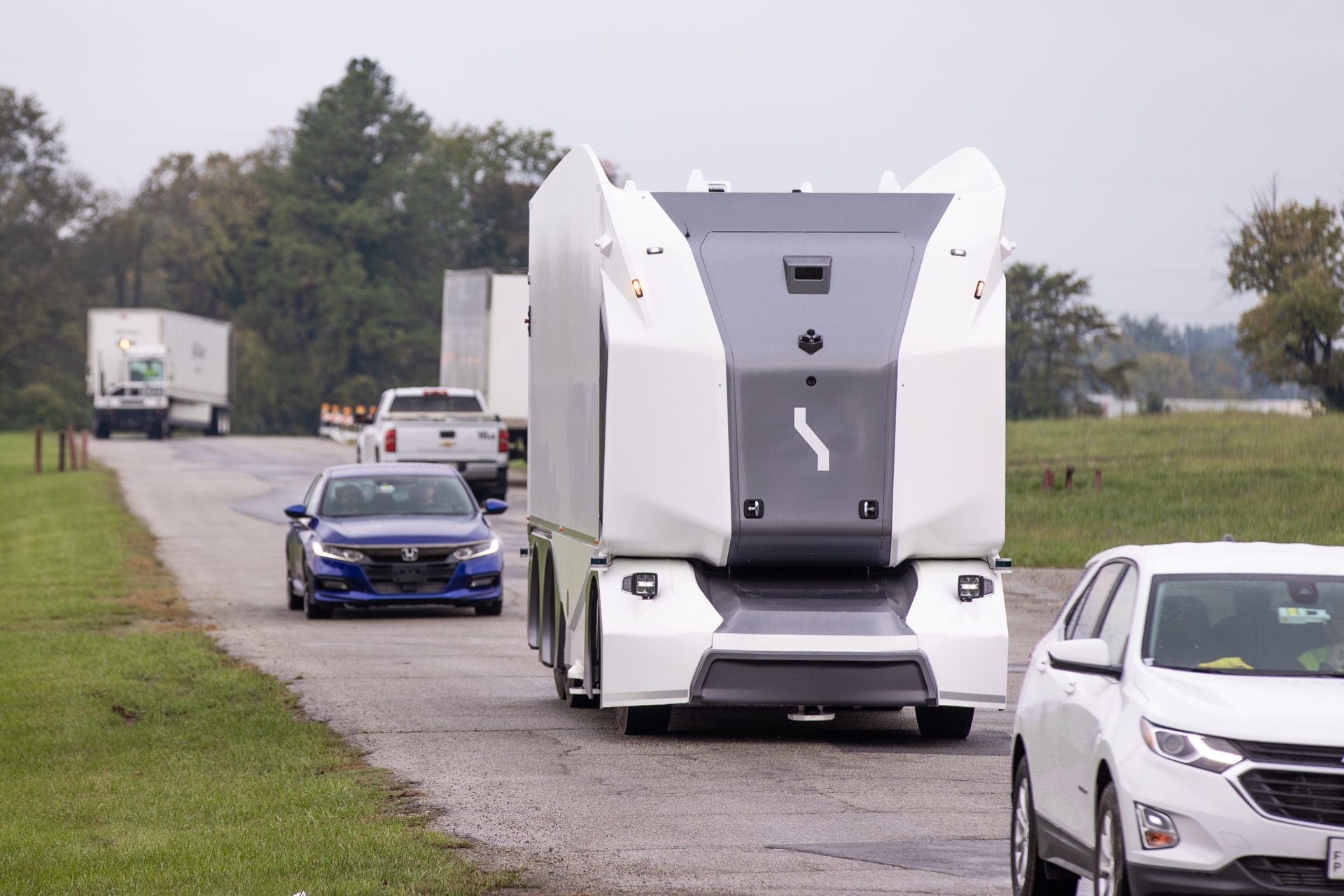 The Einride autonomous pod was tested for the first time in in the U.S ...