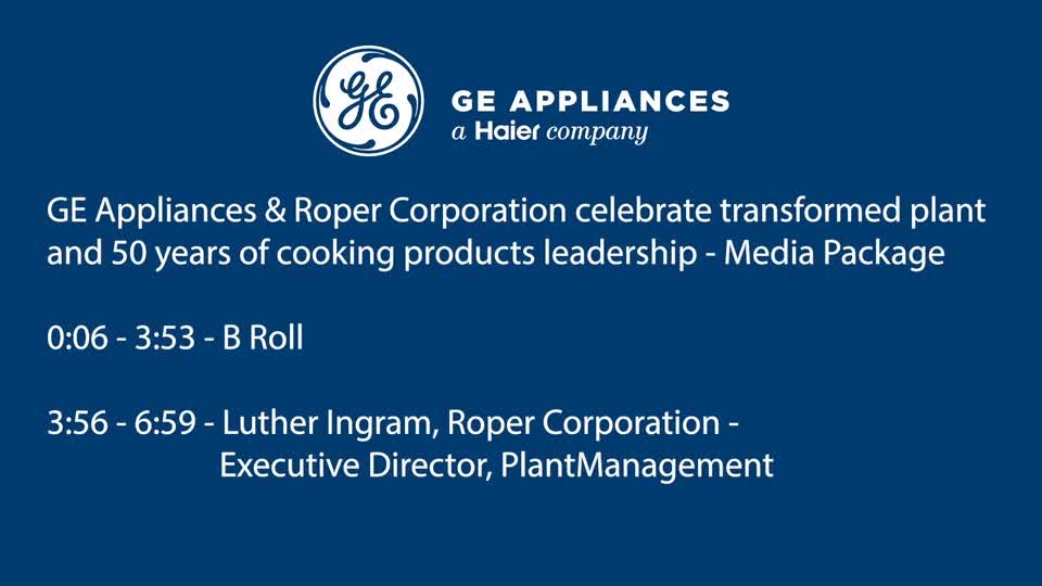 Roper Corporation 50th Anniversarry and 118 Million Investment media ...