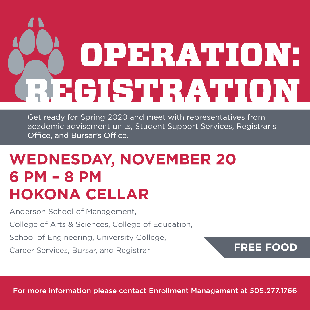 'Operation Registration' is back | UNM UCAM Newsroom