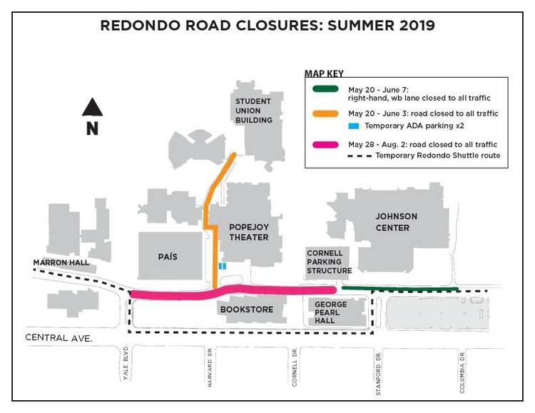 UNM parking lot and campus road closures for summer 2019 | UNM UCAM ...