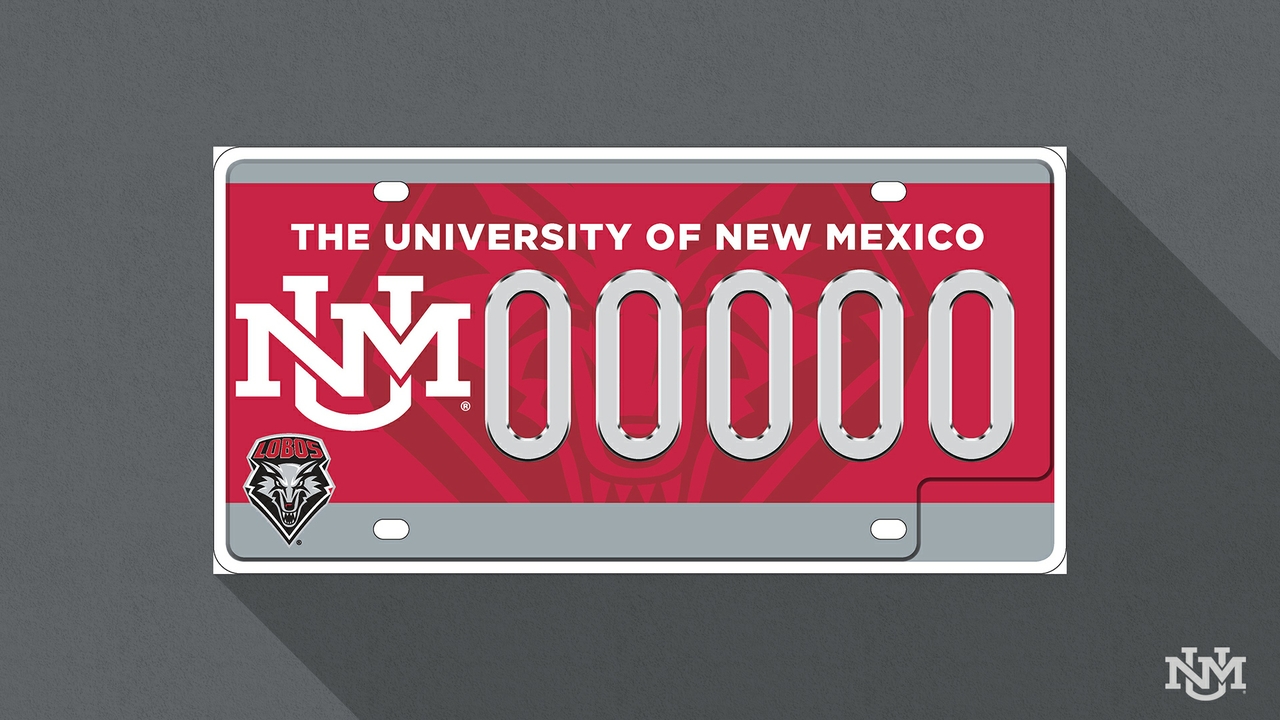 Lobos ignite their spirit with new UNM Cherry license plate | UNM UCAM ...