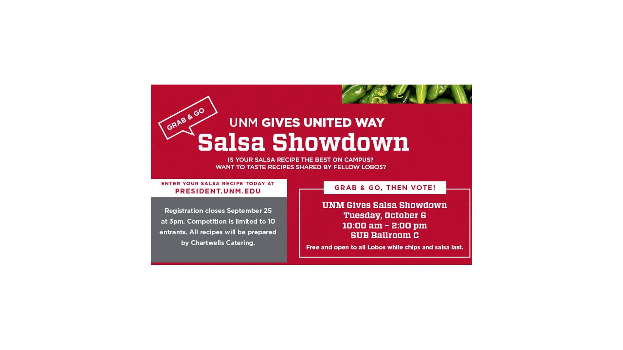 Registration open for UNM Gives 'Grab N’ Go Salsa Showdown' | UNM UCAM ...