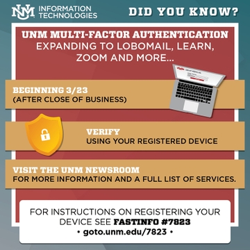 Multi-Factor Authentication to be expanded for Lobomail/O365, UNM Learn ...