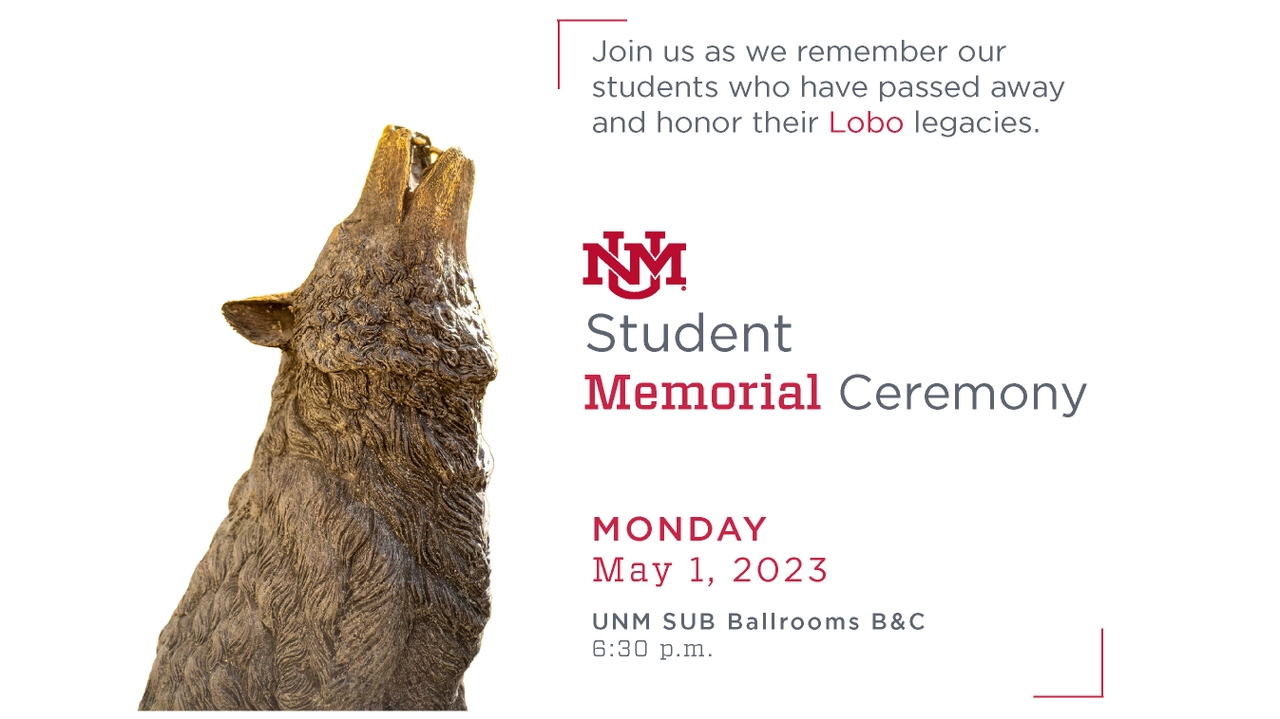 UNM to honor Lobos at Student Memorial Ceremony | UNM UCAM Newsroom