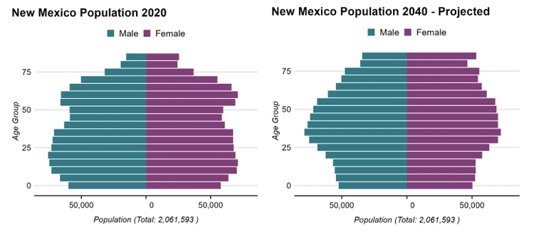 New Mexico Population Projections: An aging population and minimal ...