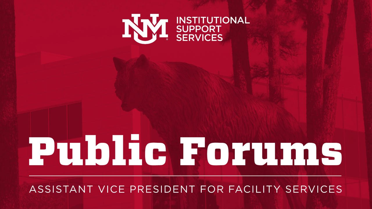 Public forums for Assistant Vice President for Facility Services ...