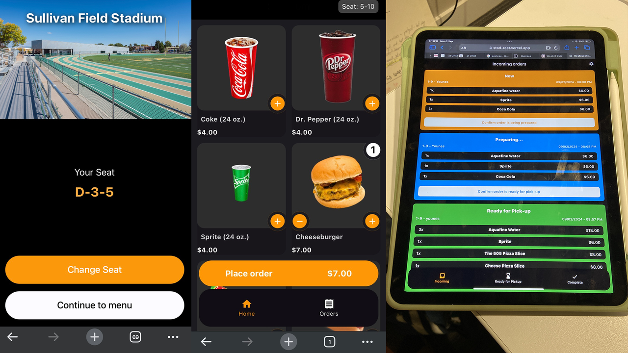 UNM student creates game-changing in-seat food delivery service | UNM ...