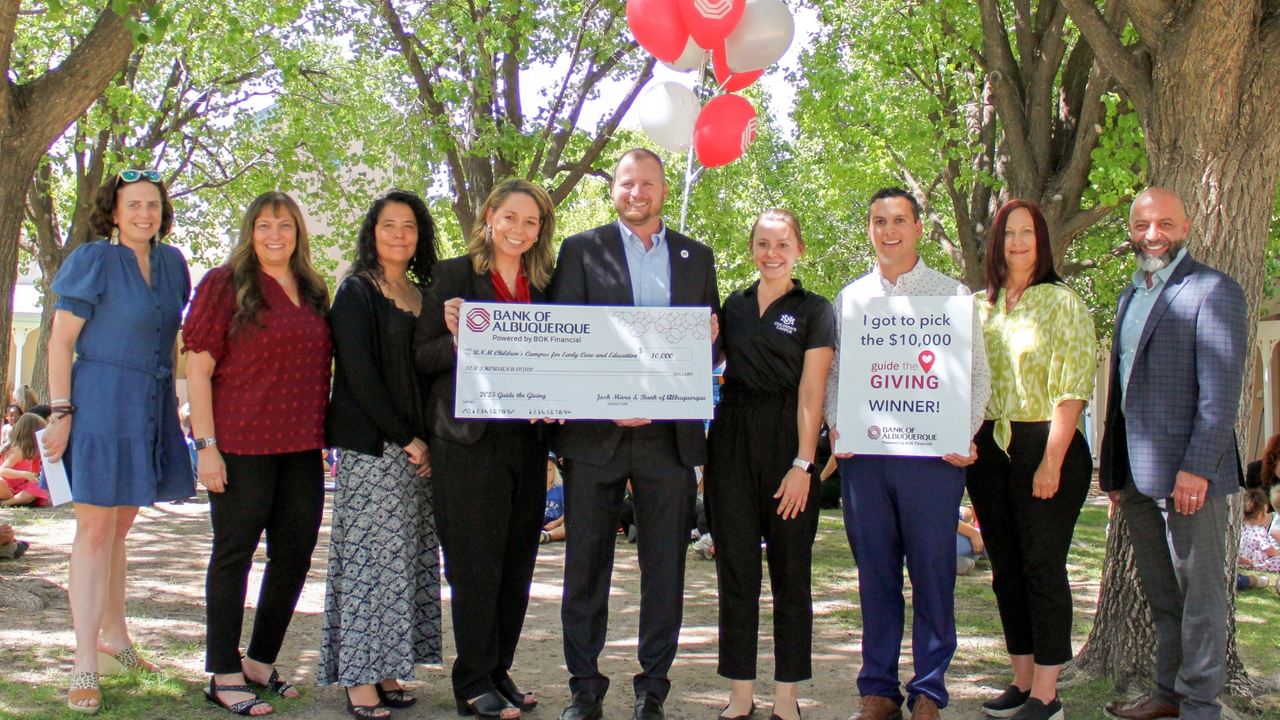 UNM Children’s Campus receives $10K from Bank of Albuquerque Giving ...