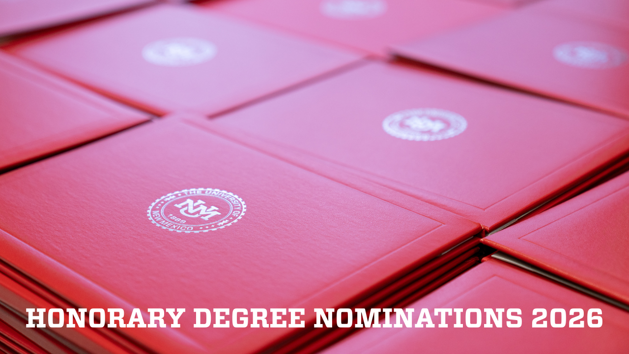 Nominations open for 2026 Honorary Degree recipients | UNM UCAM Newsroom