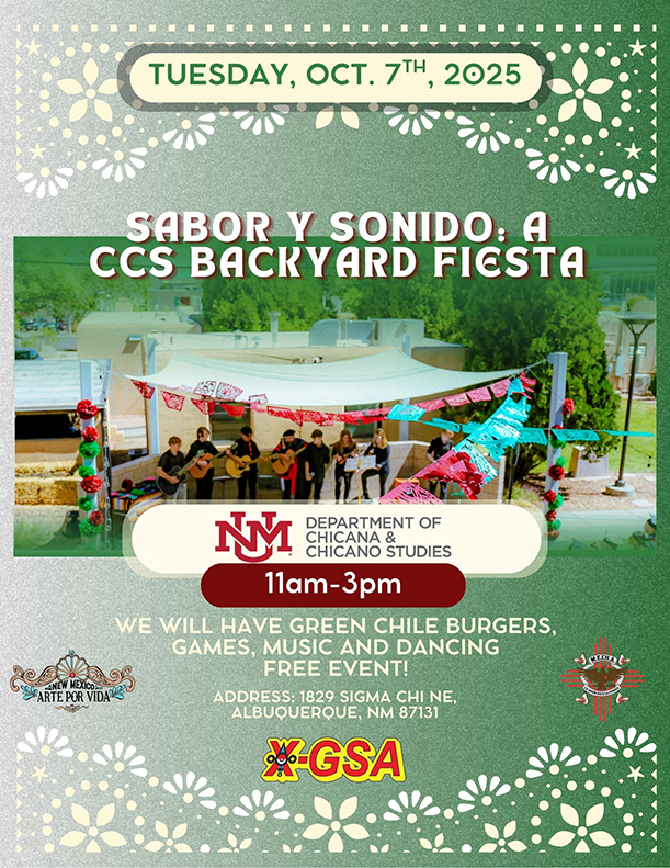 UNM Chicana/o Studies hosts Sabor y Sonido: A CCS Backyard Fiesta | UNM ...