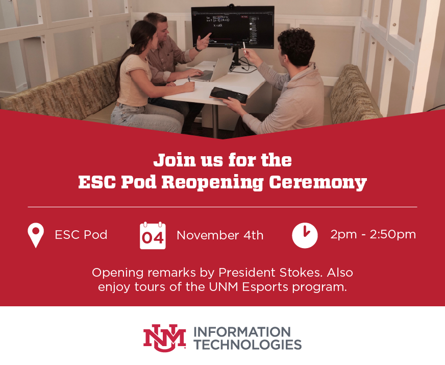 UNM IT hosts reopening of ESC Pod, Open House at Lobo Lab | UNM UCAM ...