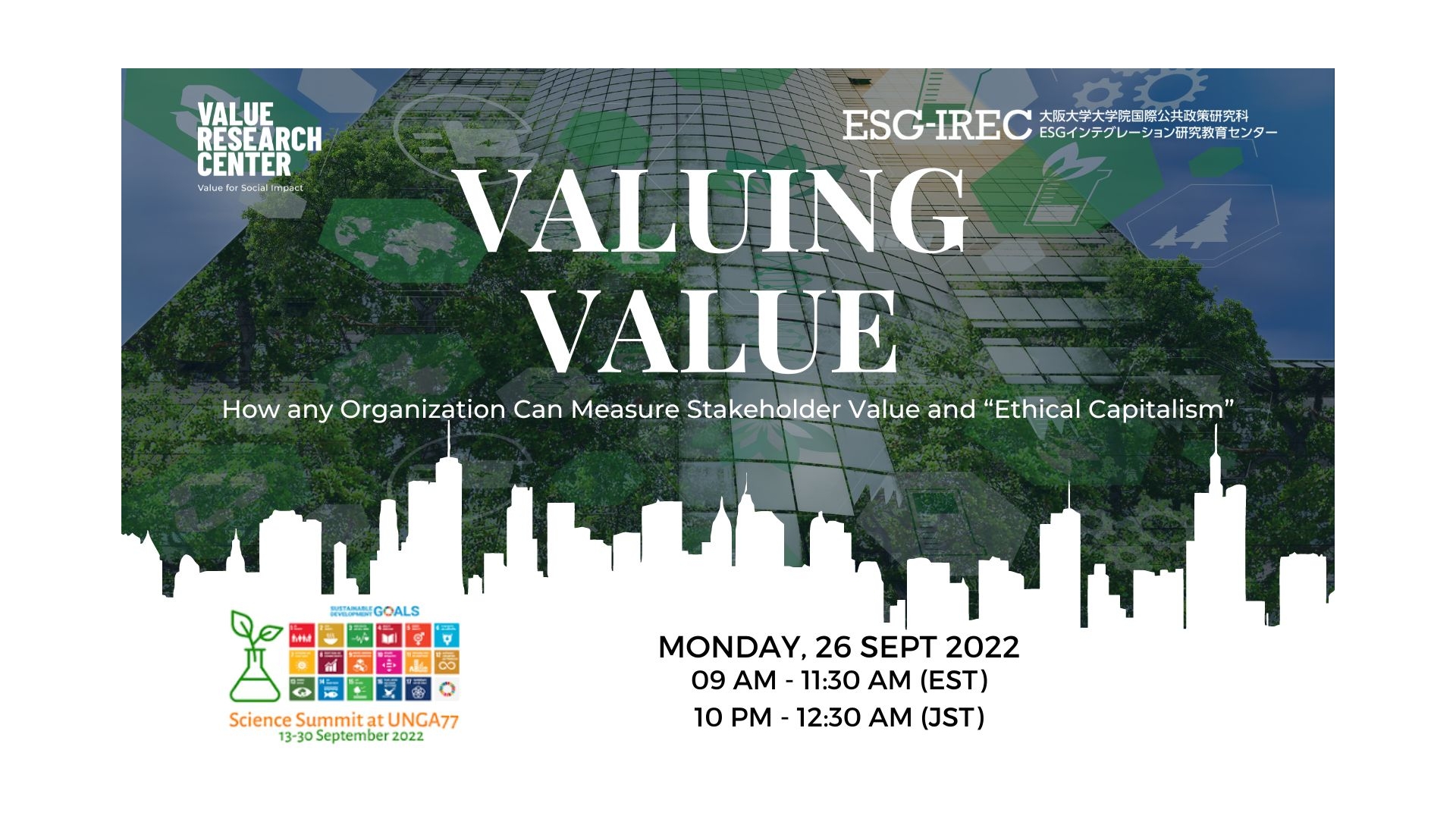 NewMediaWire | Value Research Center "Valuing Value" at the UNGA77 Science Summit
