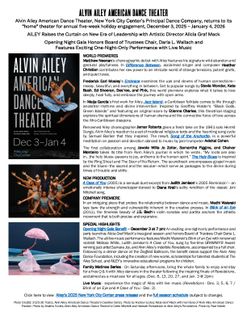 Alvin Ailey American Dance Theater's Solomon Dumas and Caroline T ...