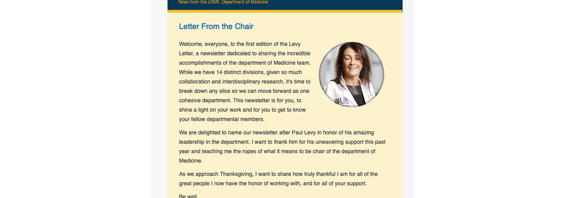 The Levy Letter Celebrates One Year Anniversary | University of ...