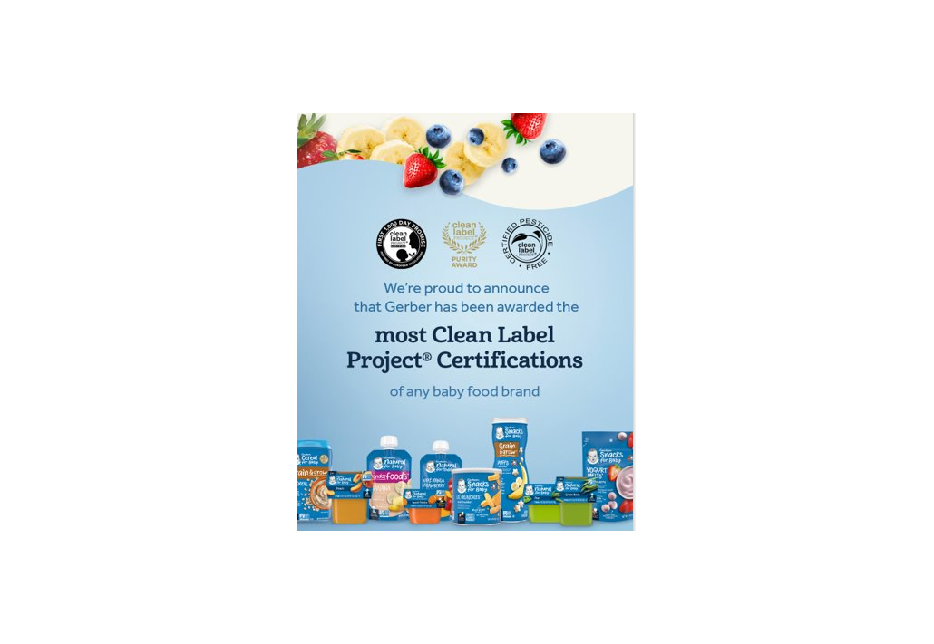 Gerber Announces Clean Label Project Certifications of Now More Than 80 ...
