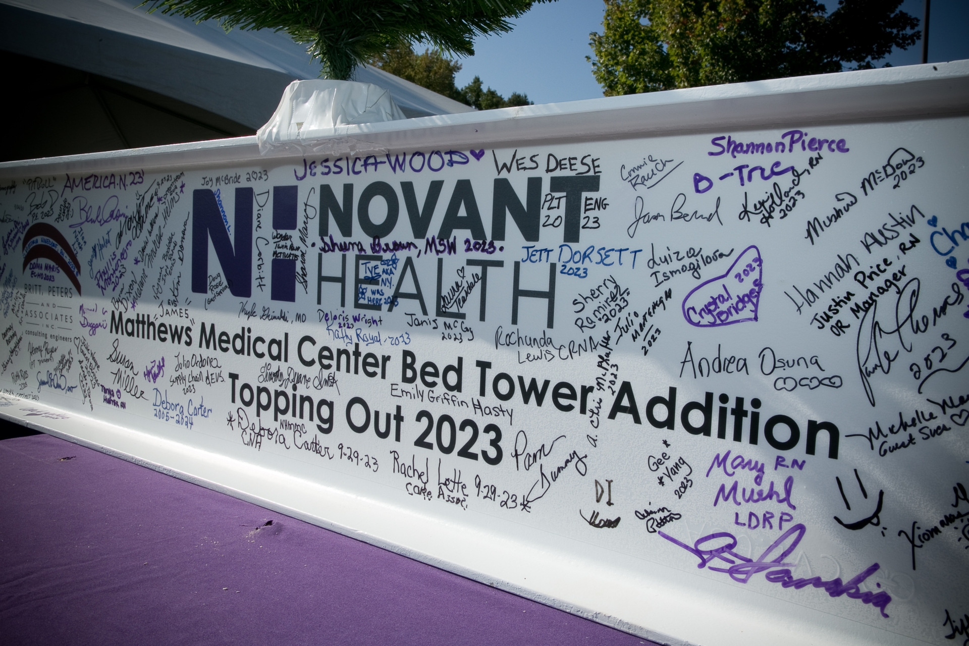 Novant Health Matthews Medical Center celebrates topping out ceremony ...