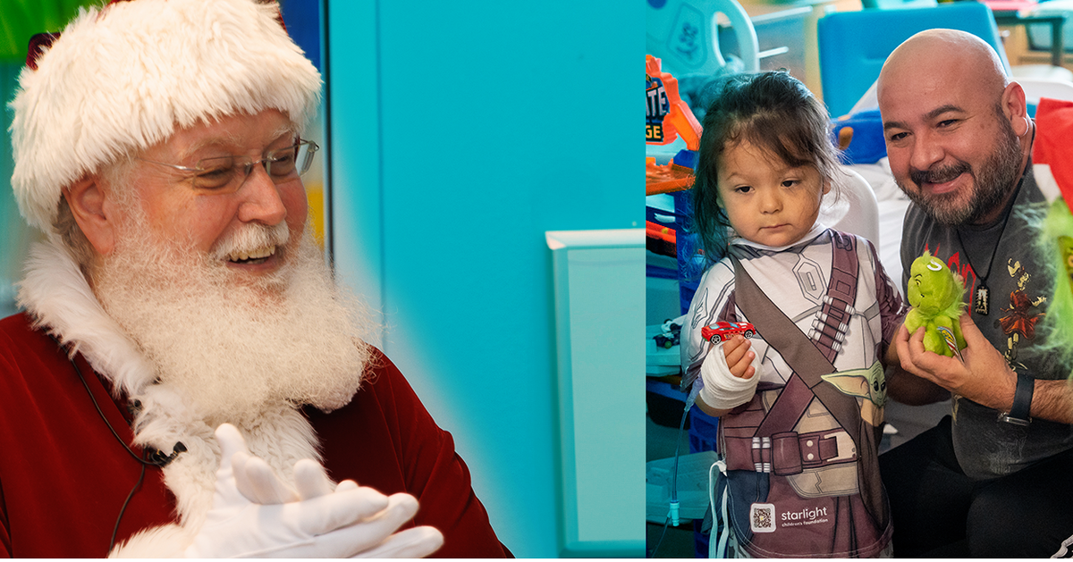 The Flight Before Christmas: Santa Visits UNM Hospital Child Life and ...