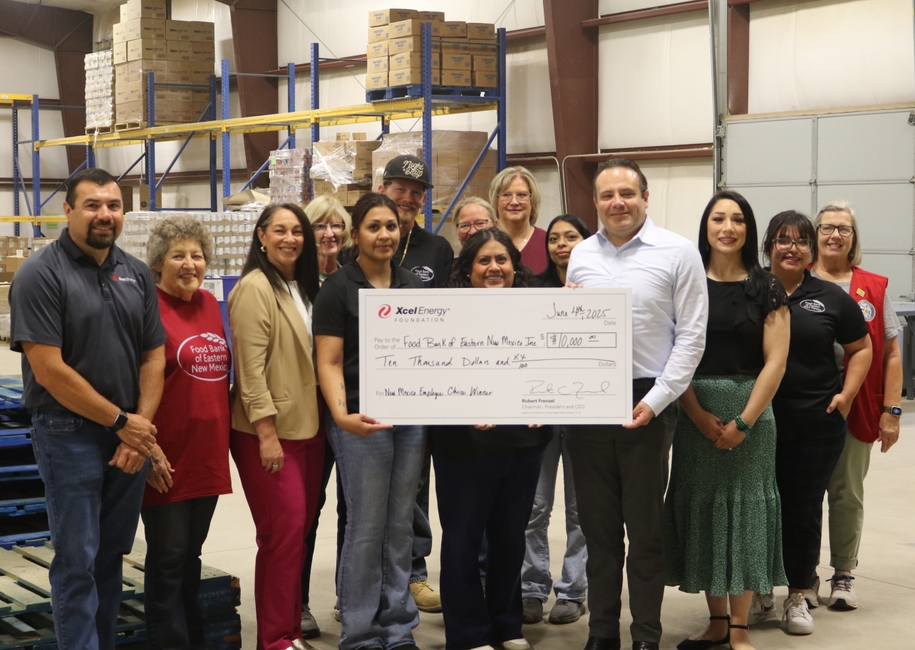 Xcel Energy employees award $10,000 to Food Bank of Eastern New Mexico ...