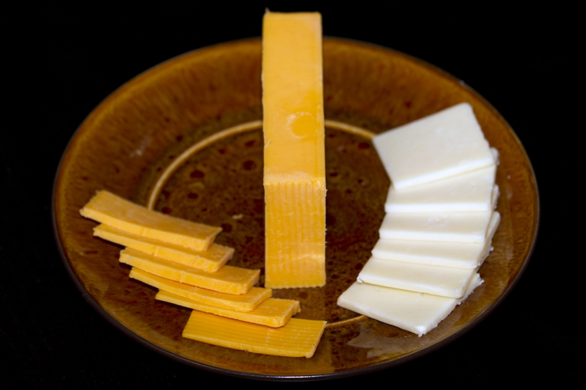 Photo | Cheese low-fat cheddar and Colby sliced horizontal | American ...