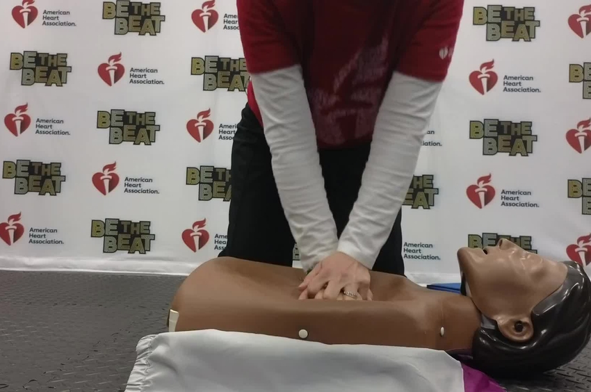 Video | Hands-Only CPR AED demo close up | American Heart Association