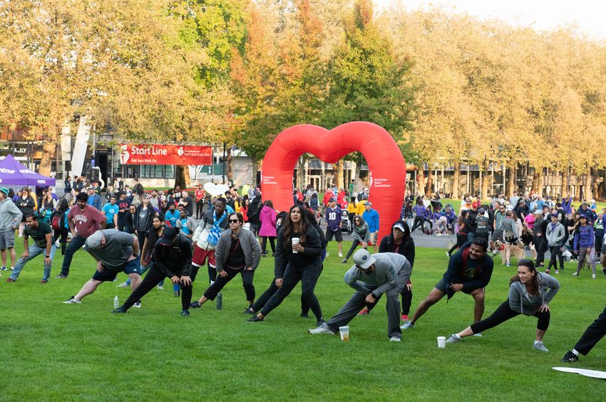 Photo | Puget Sound Heart and Stroke Walk Seattle warm up | American ...