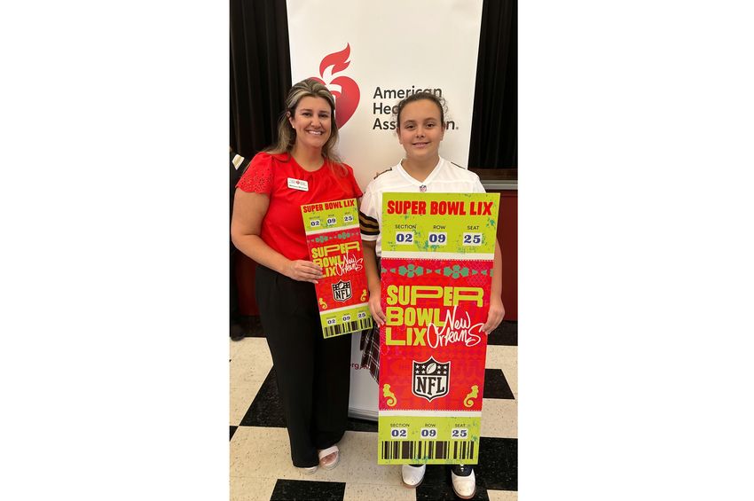 Photo | Student selected as Superbowl ticket winner | American Heart ...