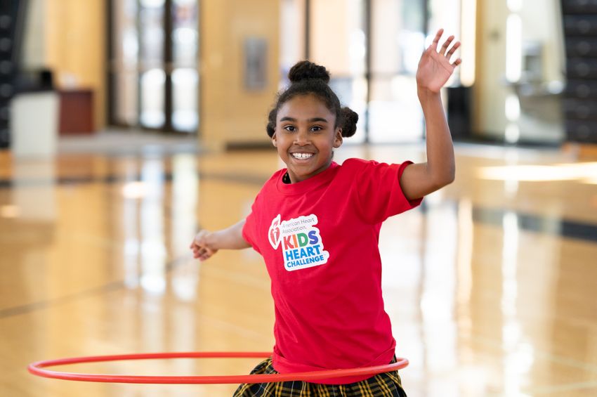 Photo | A girl hula hooping | American Heart Association