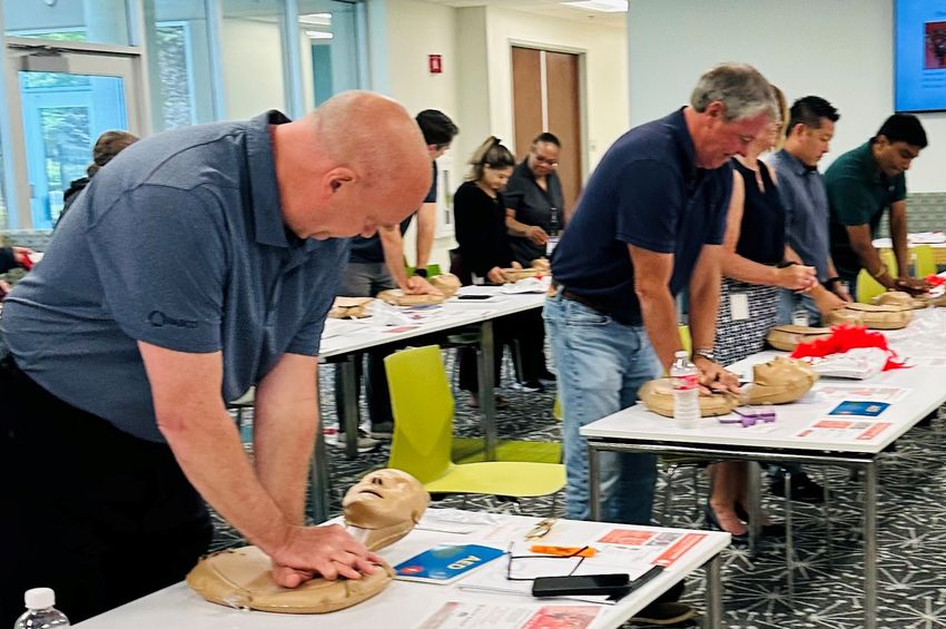 Photo | Pacific Coast Building Products Inc. staff learning Hands-Only ...