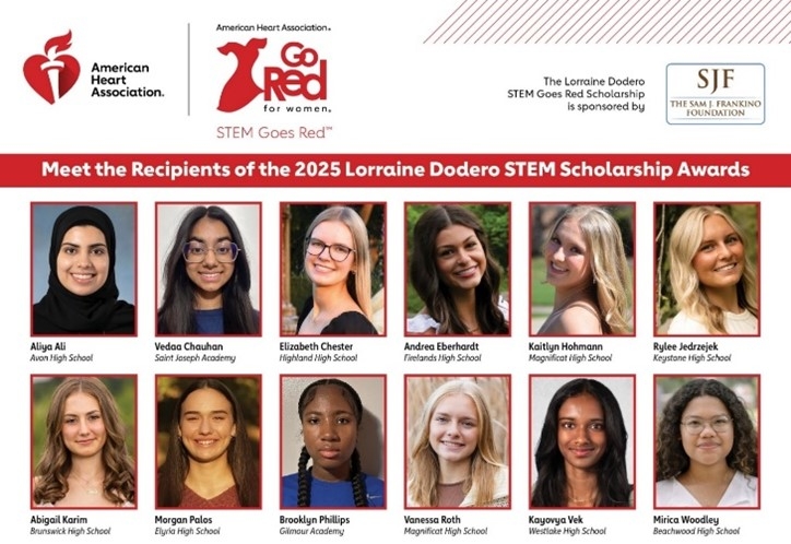 Twelve Students Awarded the 2025 Lorraine Dodero STEM Goes Red ...