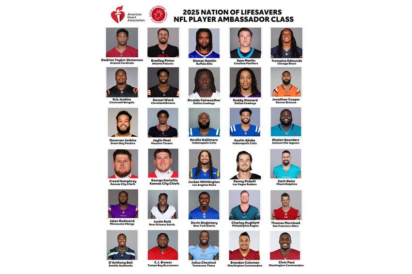 30 NFL players urge fans to join Nation of Lifesavers, learn lifesaving ...